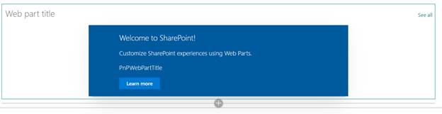 PnP Web Part Title Control In SharePoint Framework